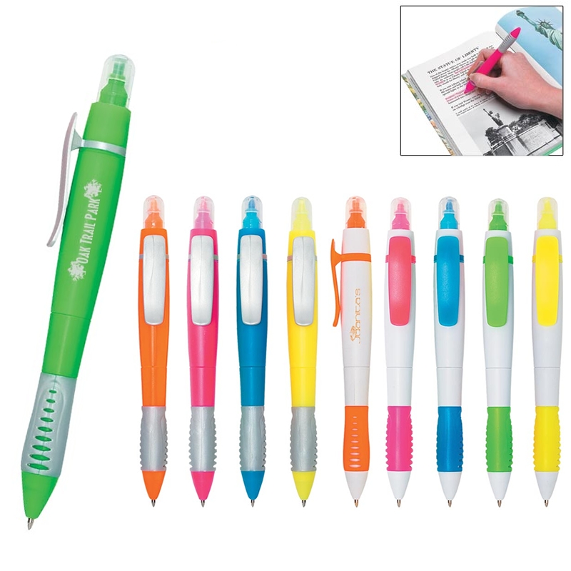 Customized Color Twin-Write Pen/Highlighter | Promotional Highlighters ...