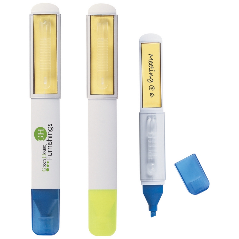 Customized Highlighter with Sticky Notes | Promotional Highlighters ...